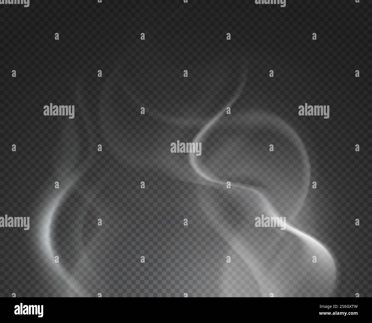 Hot steam. Isolated foggy smoke cloud. Burning drink food vapor on ...