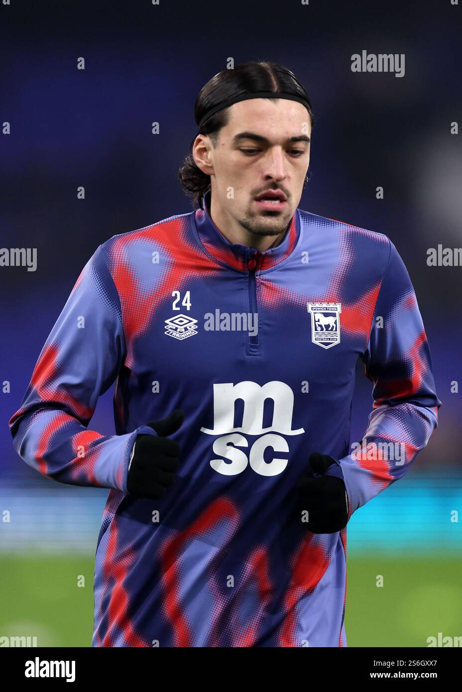 Ipswich, UK. 16th Jan, 2025. Ipswich Town's Jacob Greaves during the ...