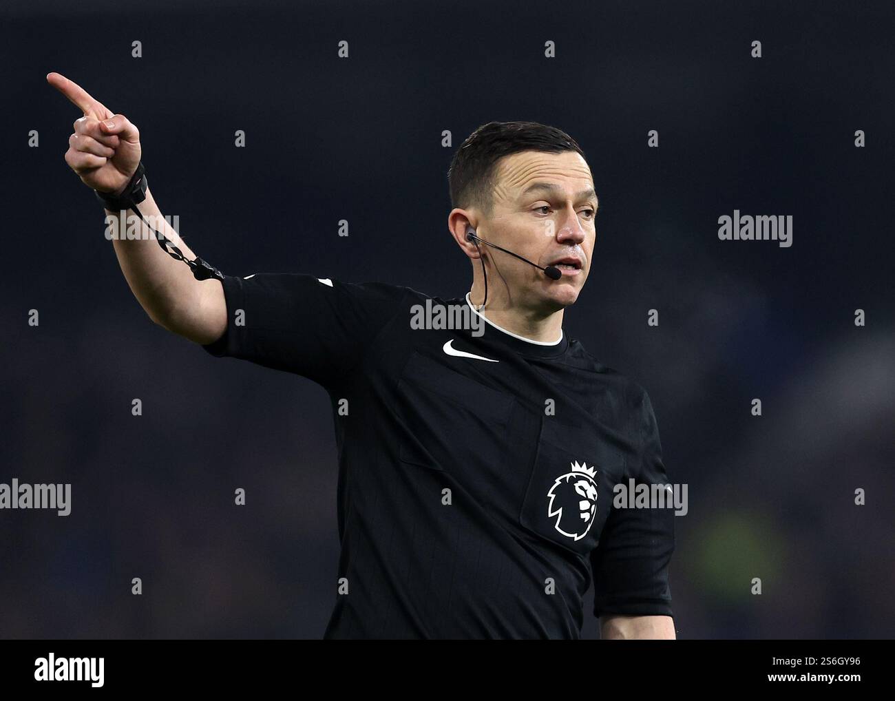 Ipswich, UK. 16th Jan, 2025. Referee Tony Harrington during the Premier ...