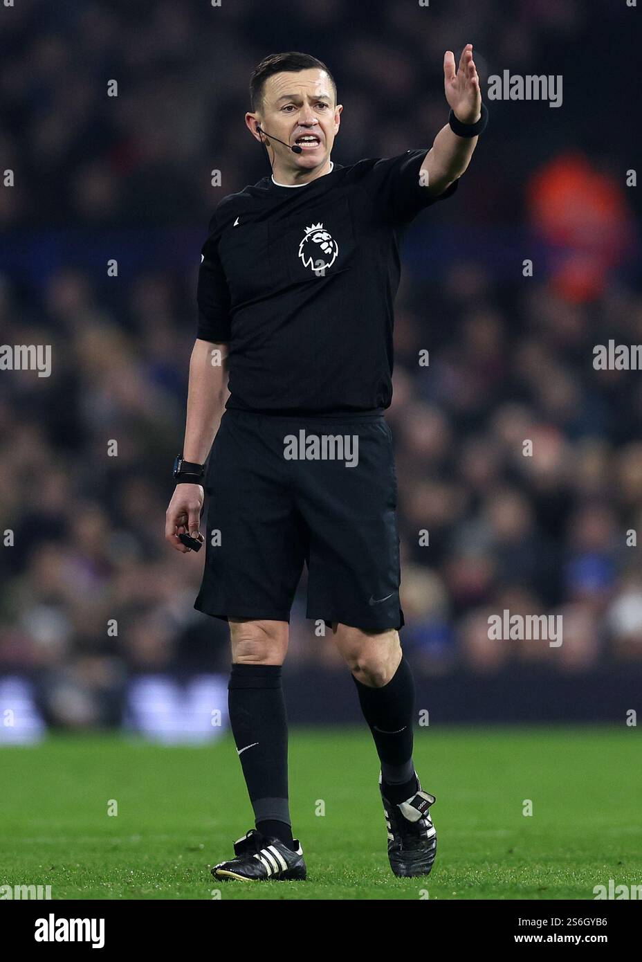Ipswich, UK. 16th Jan, 2025. Referee Tony Harrington during the Premier ...