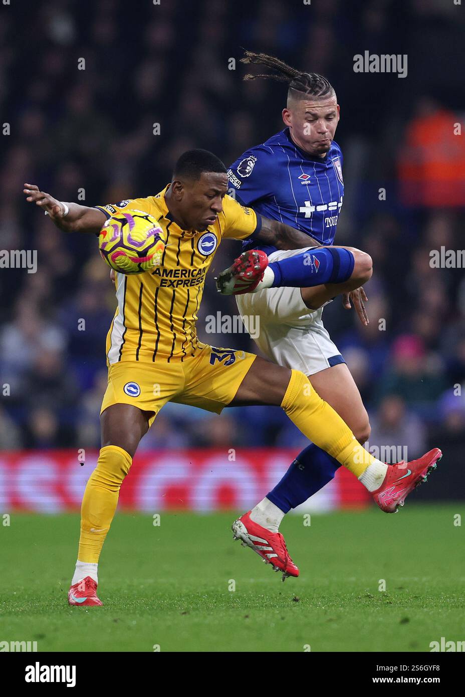 Ipswich, UK. 16th Jan, 2025. Ipswich Town's Kalvin Phillips with ...