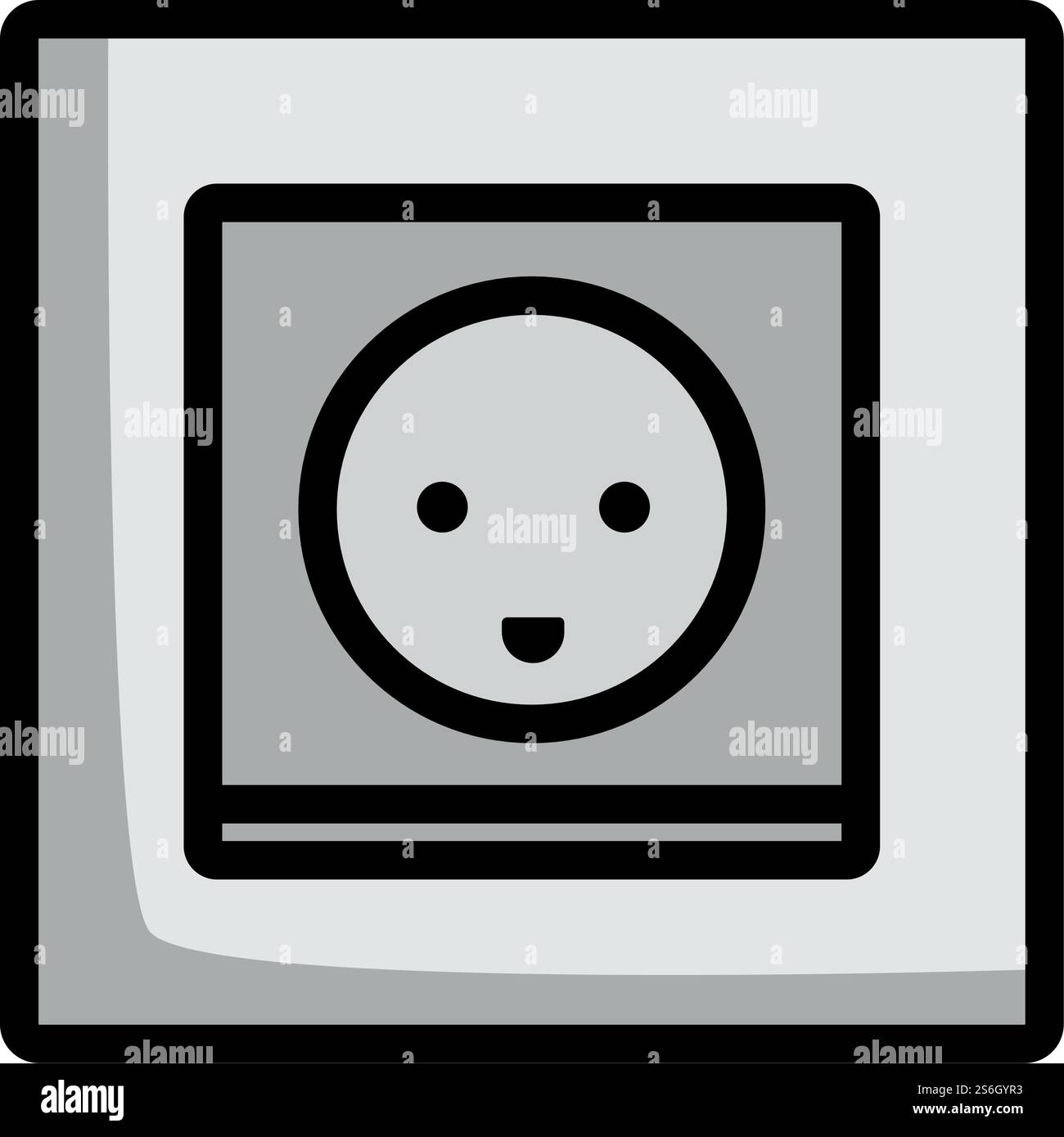 Austria Electrical Socket Icon. Editable Bold Outline With Color Fill ...