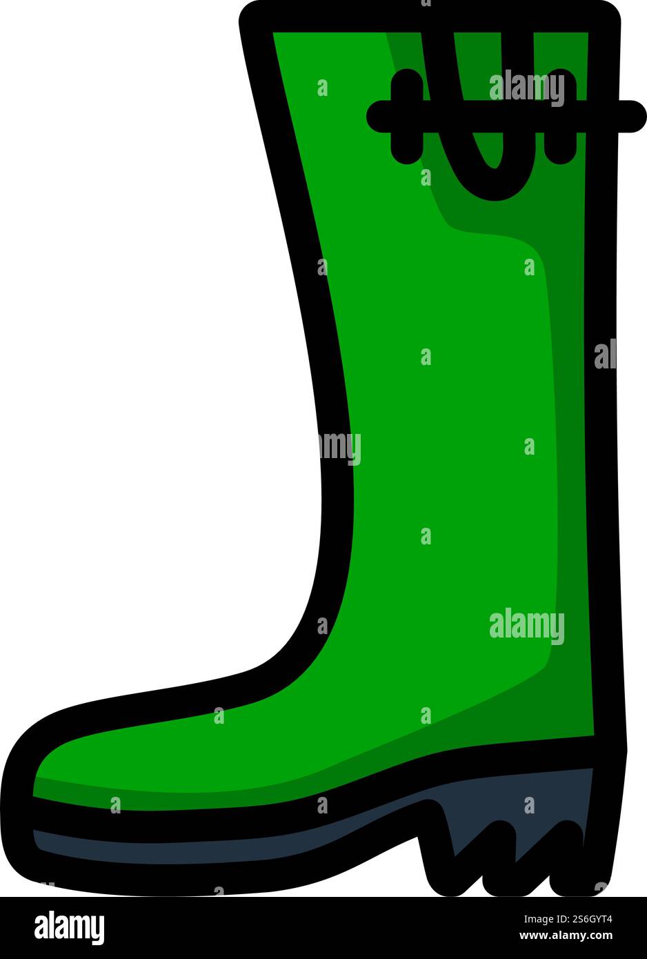 Rubber Boot Icon. Editable Bold Outline With Color Fill Design. Vector ...