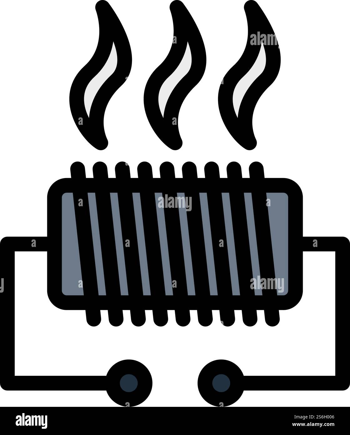 Electrical Heater Icon. Editable Bold Outline With Color Fill Design ...