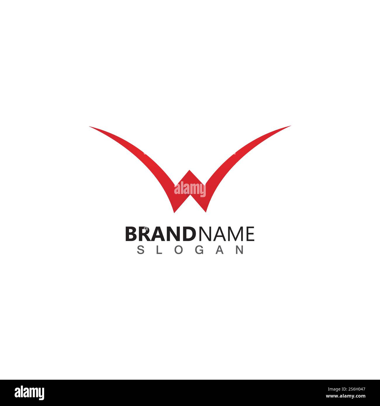 Letter W, Check Logo Design Template Stock Vector Image & Art - Alamy