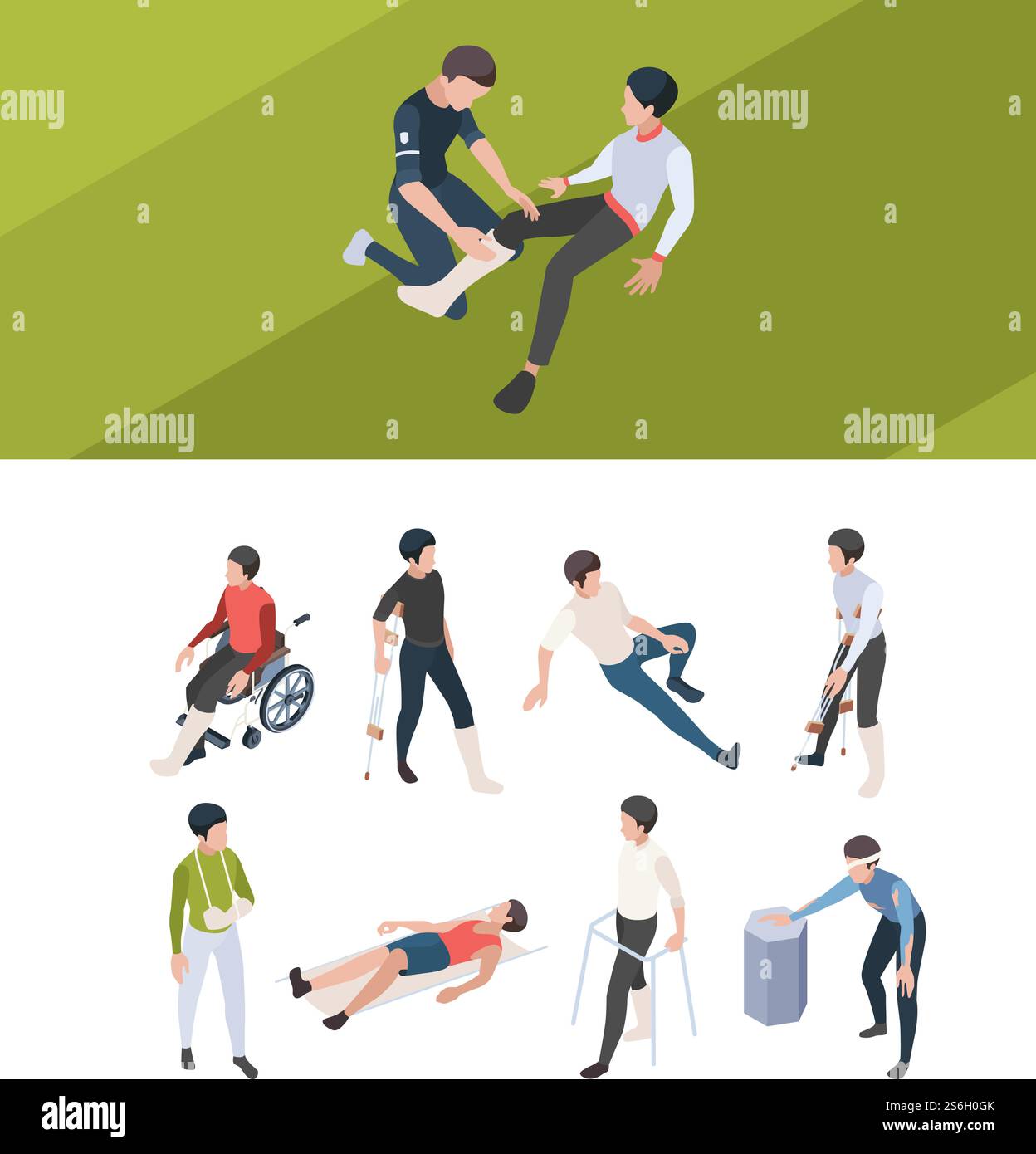 First injury help. Rehabilitation persons broken bones plastering arms ...