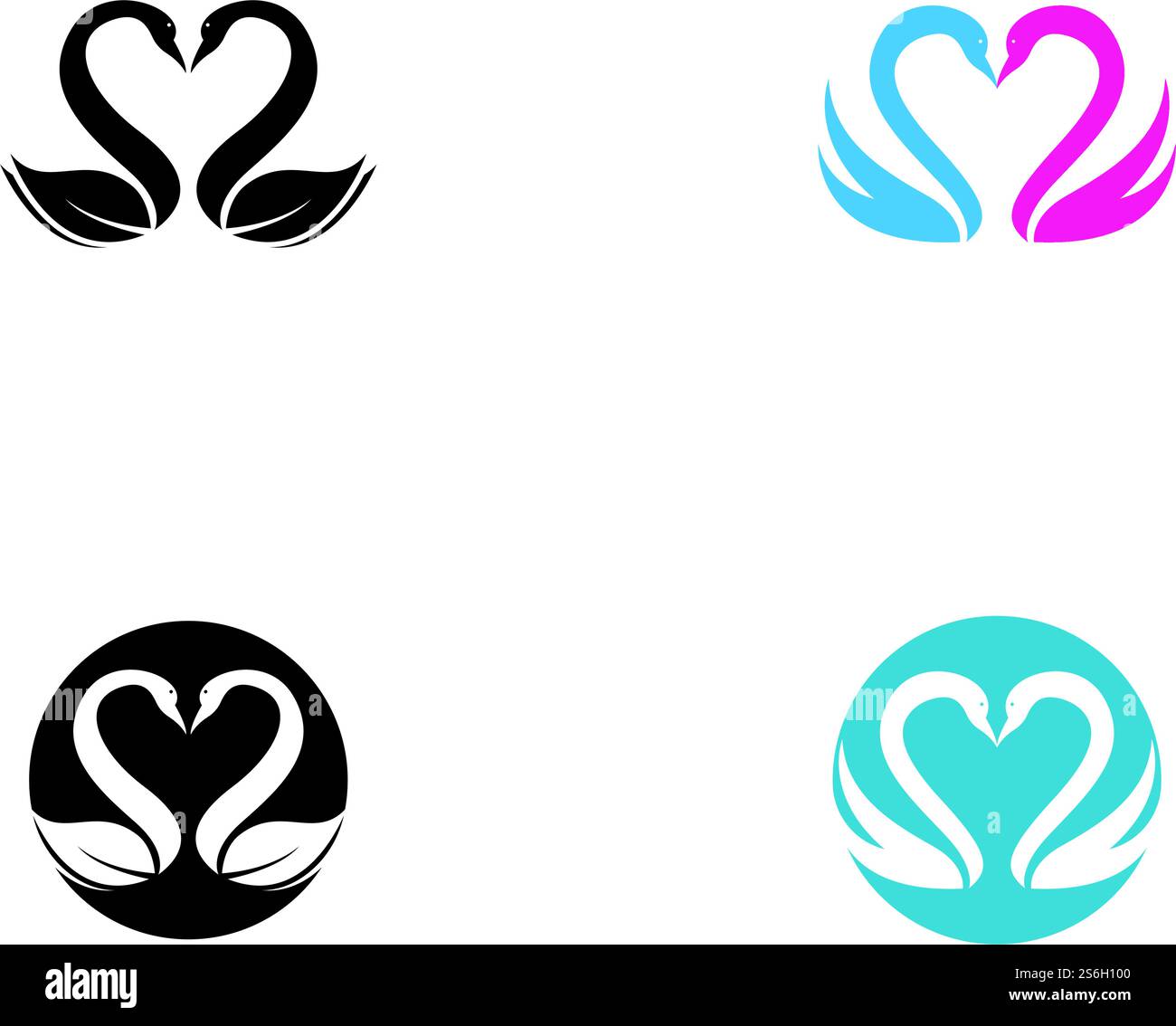 Swan logo and symbol vector Stock Vector Image & Art - Alamy