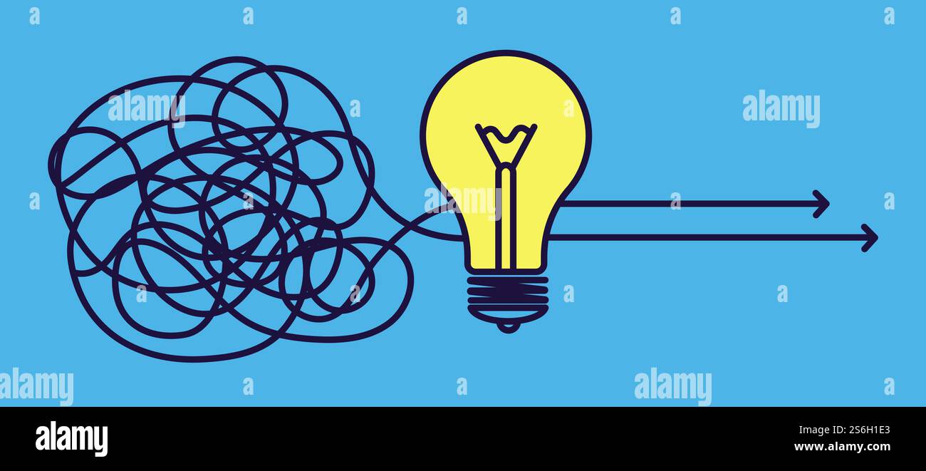 Goal solution. Idea concept, creative brainstorm or change mind ...