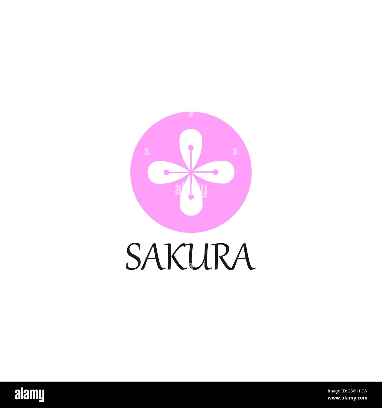 sakura flower icon logo design template Stock Vector Image & Art - Alamy
