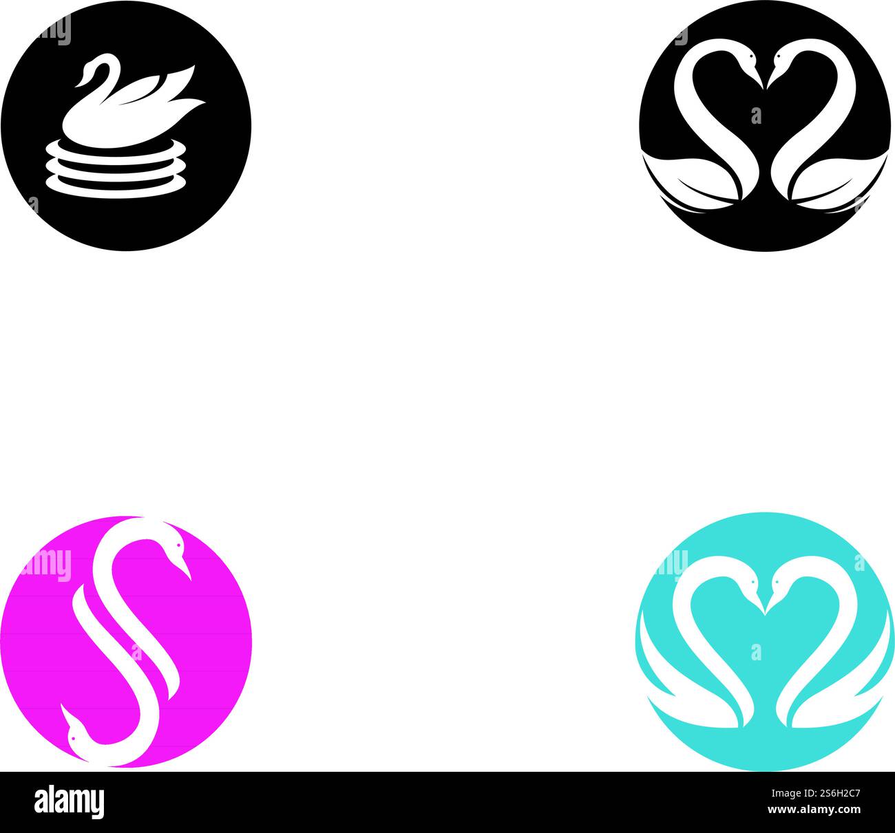 Swan logo and symbol vector Stock Vector Image & Art - Alamy