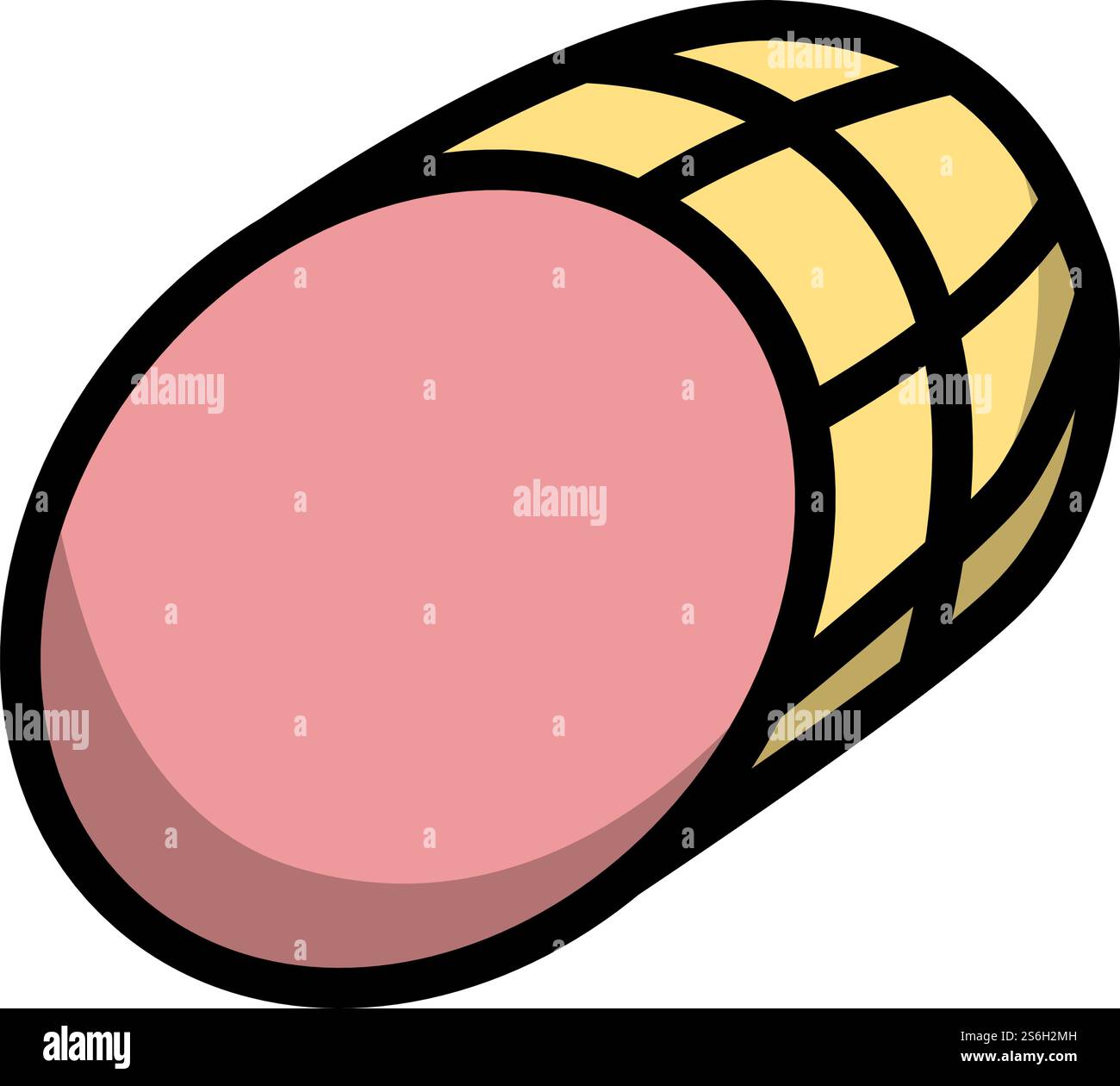 Ham Icon. Editable Bold Outline With Color Fill Design. Vector ...