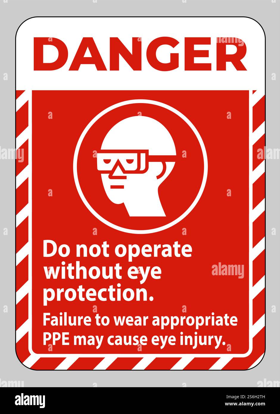Danger Sign Do Not Operate Without Eye Protection, Failure To Wear ...