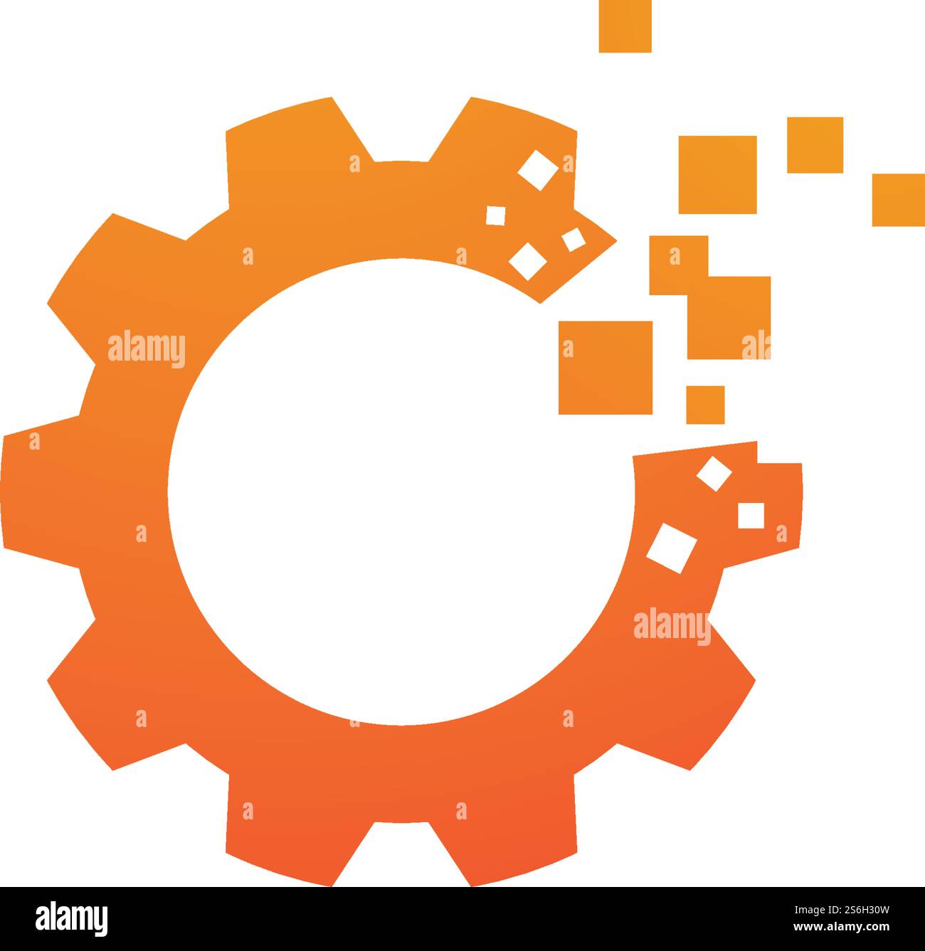 Pixel Gear illustration logo vector Stock Vector Image & Art - Alamy