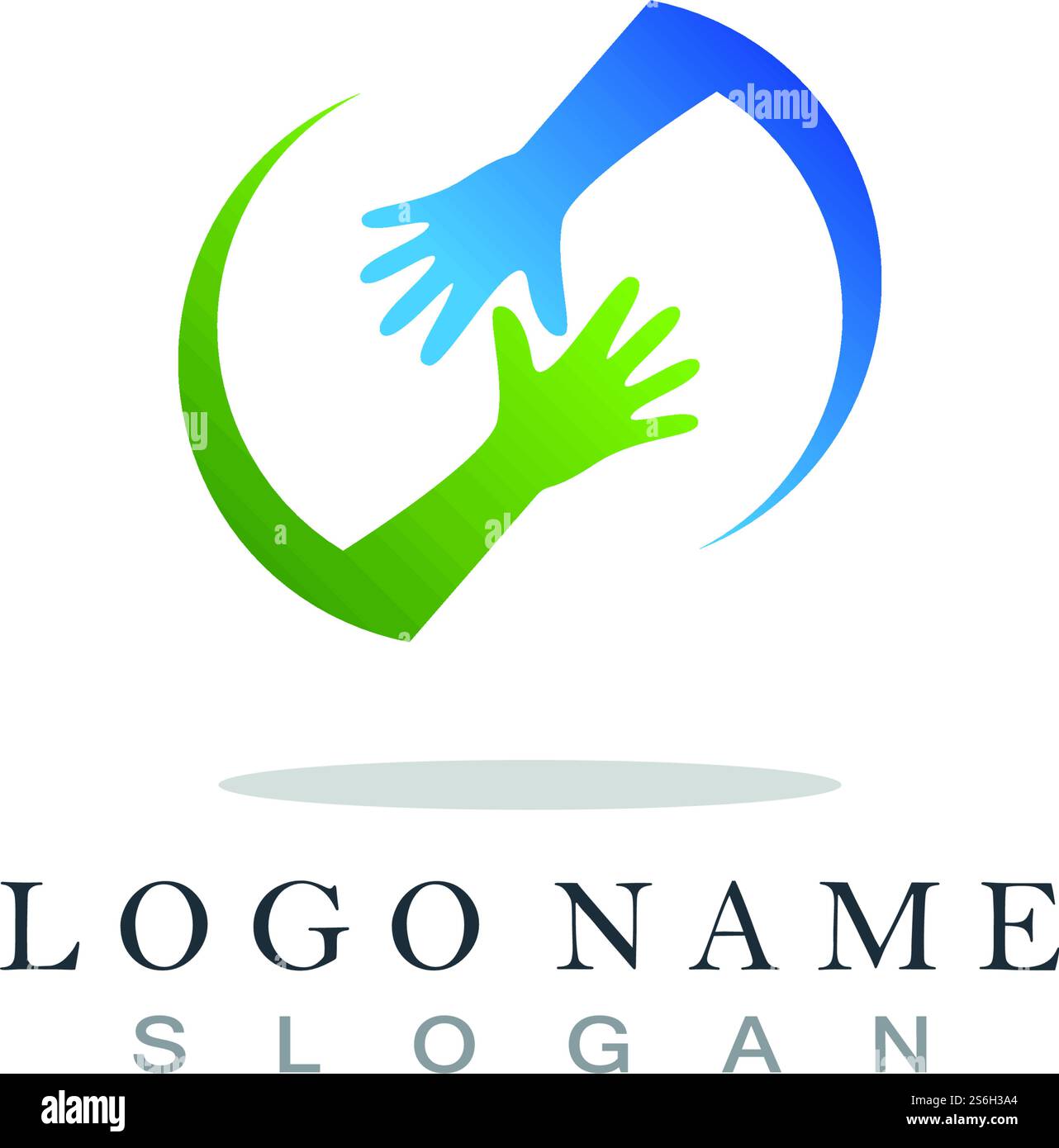 Handshake Teamwork Hands Logo vector Stock Vector Image & Art - Alamy