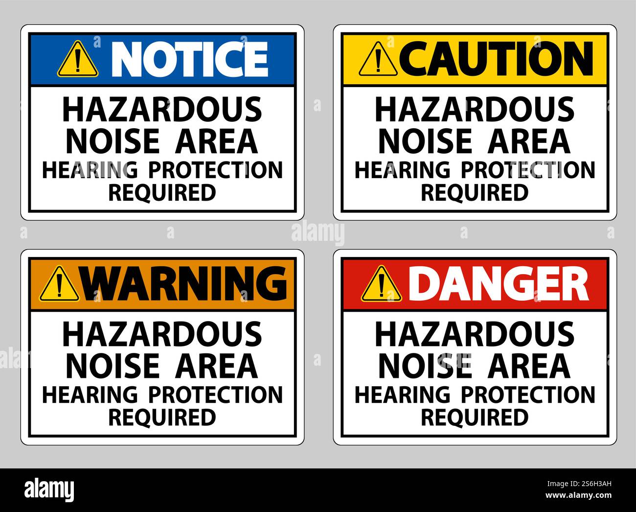 Hazardous Noise Area Hearing Protection Required Stock Vector Image ...
