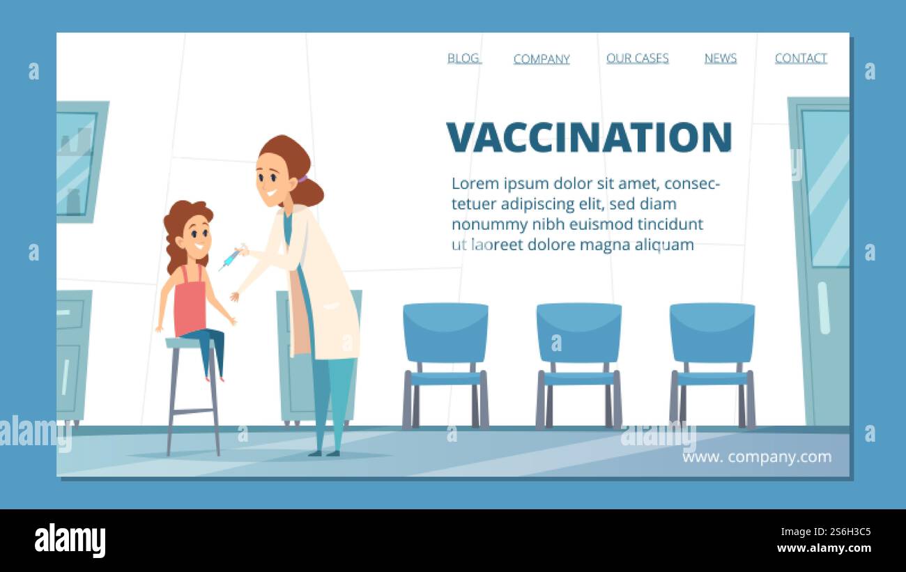 Vaccination banner. Kids vaccination, immunization vector concept ...