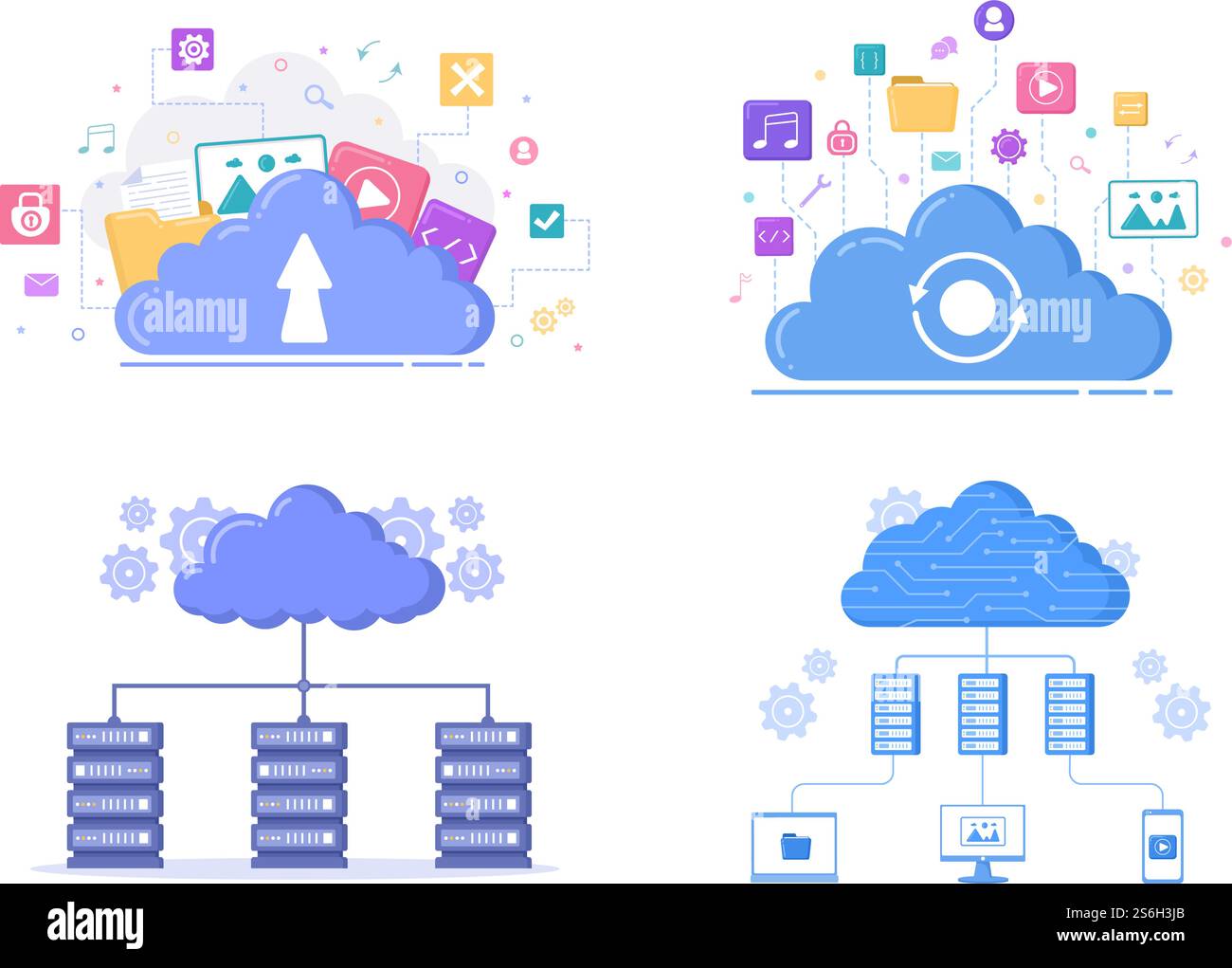 Cloud Storage Service Illustration Stock Vector Image & Art - Alamy