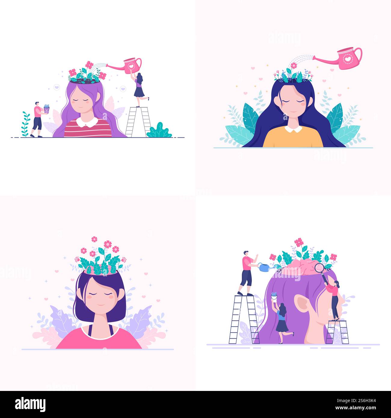 Mental Health Due To Psychology, Depression, Loneliness, Illness, Brain ...