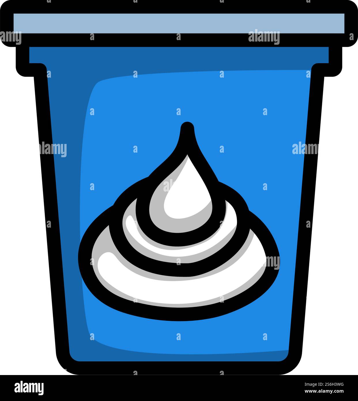 Sour Cream Icon. Editable Bold Outline With Color Fill Design. Vector ...