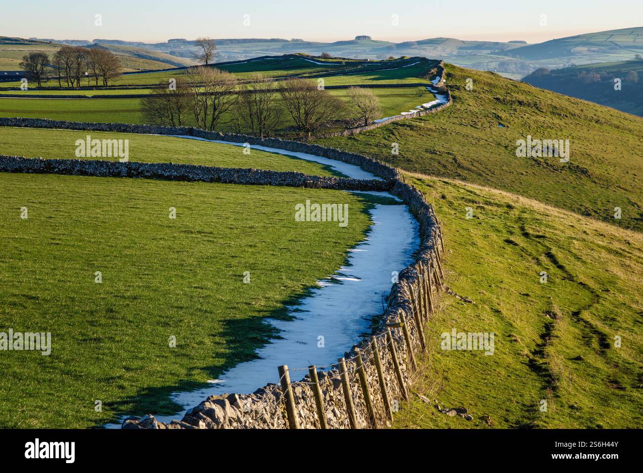 Last snow on High Wheeldon, Peak District National Park, Derbyshire ...