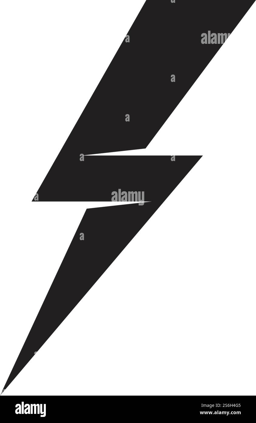 Flash lightning logo black vector Stock Vector Image & Art - Alamy