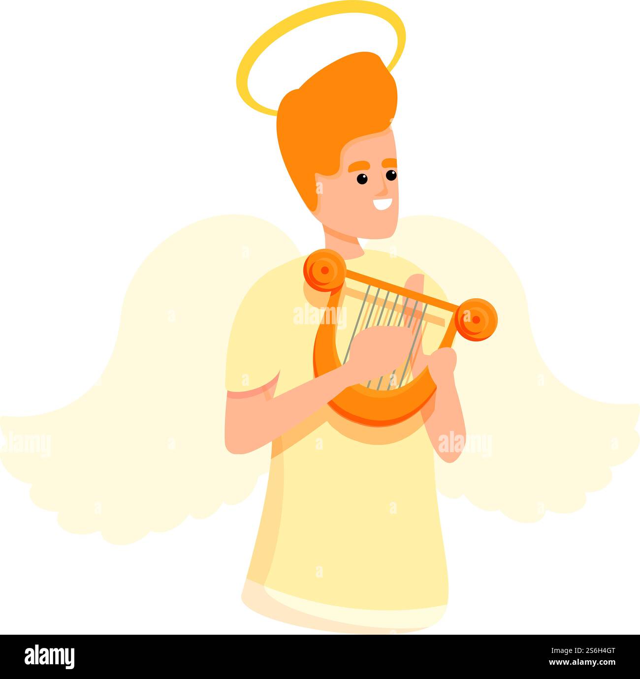 Angel harp icon. Cartoon of angel harp vector icon for web design ...