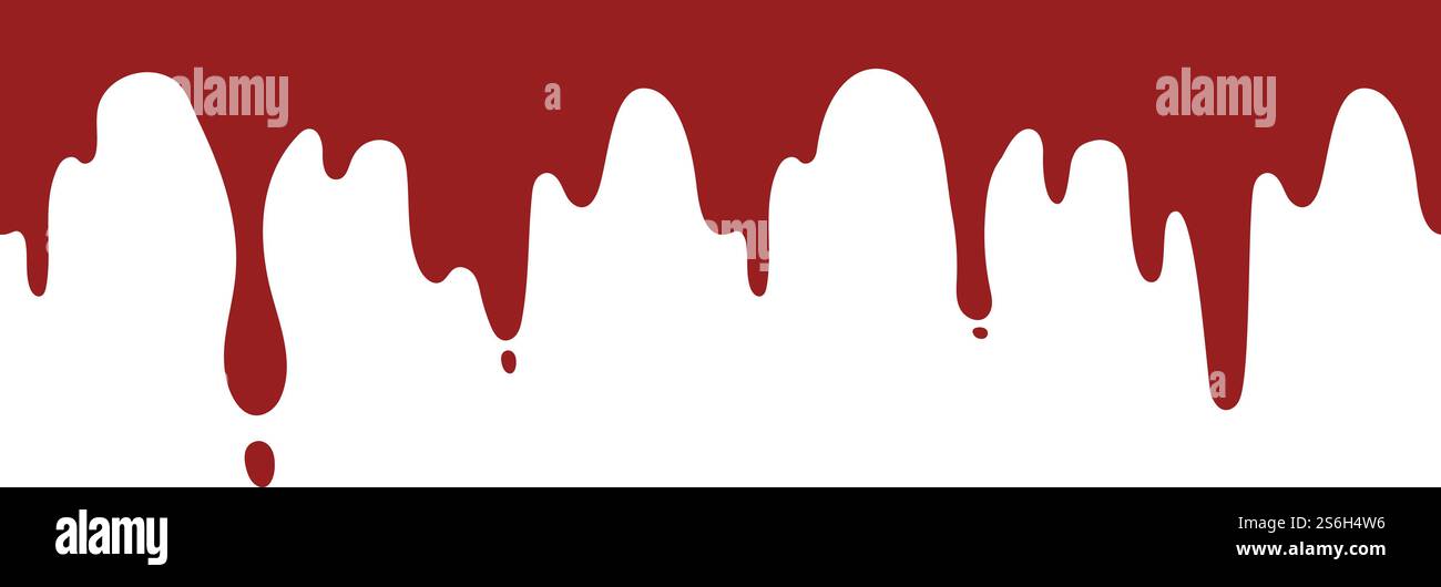 Paint dripping background. Isolated current red ink or blood vector ...
