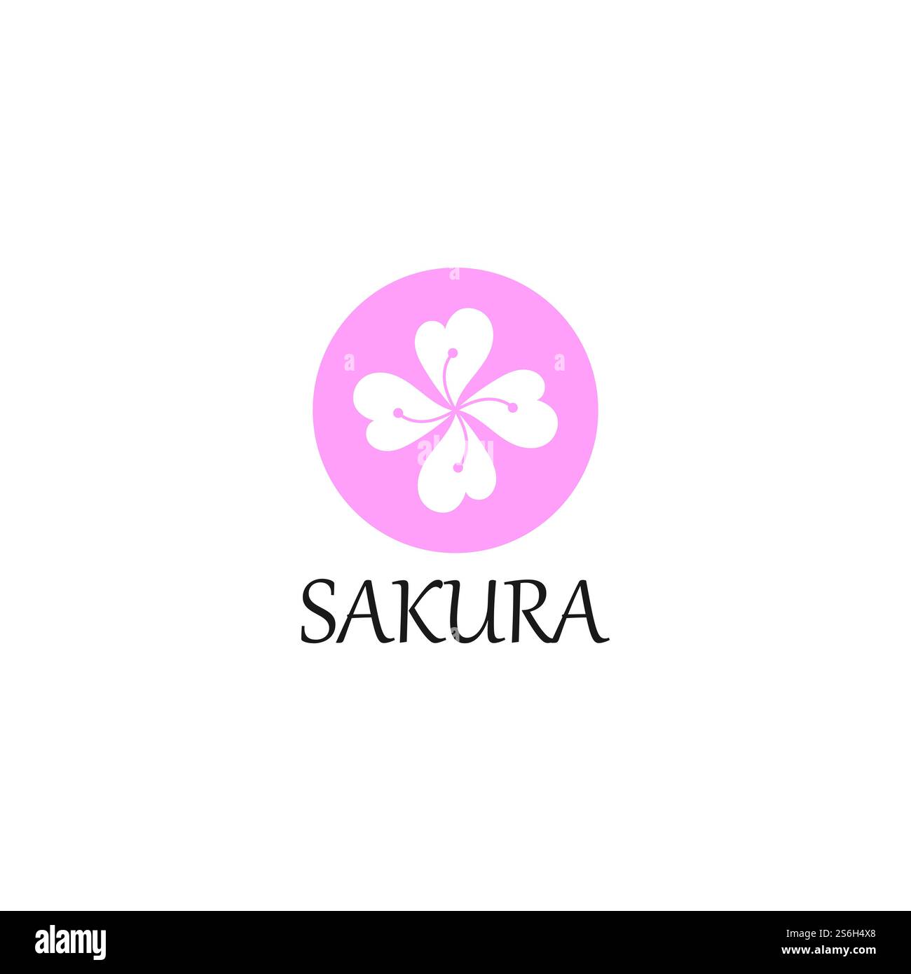 sakura flower icon logo design template Stock Vector Image & Art - Alamy