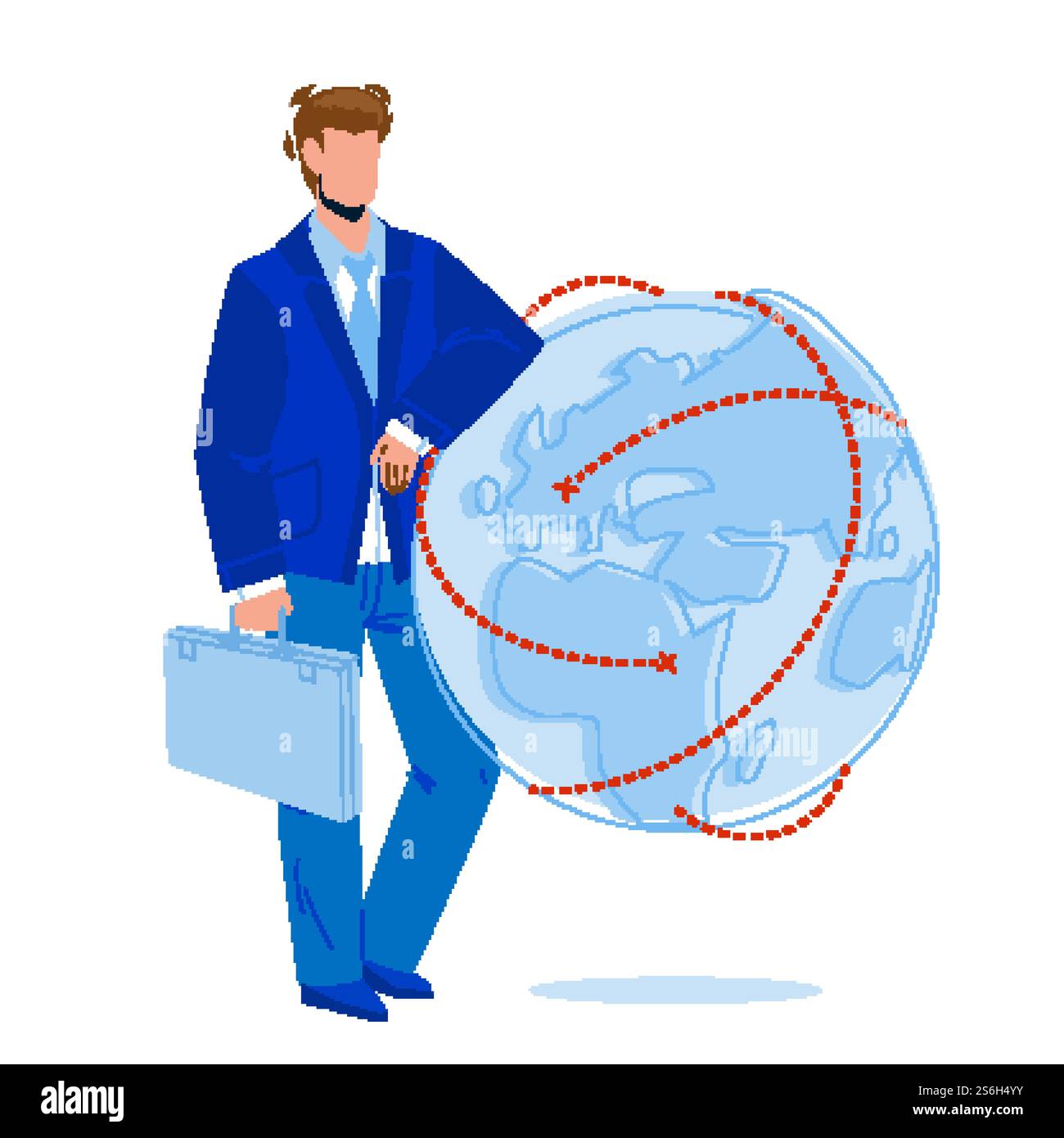Global Business Managing Businessman Ceo Vector. Global Business ...