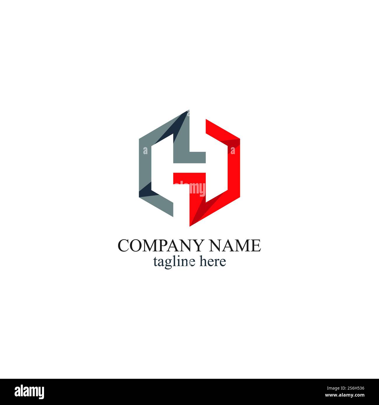 letter h hexagon vector logo design template Stock Vector Image & Art ...