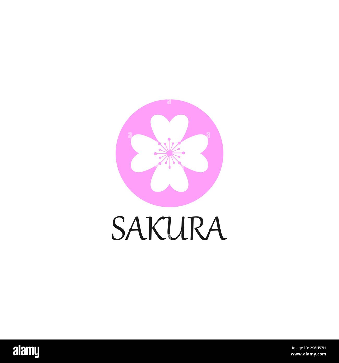 sakura flower icon logo design template Stock Vector Image & Art - Alamy