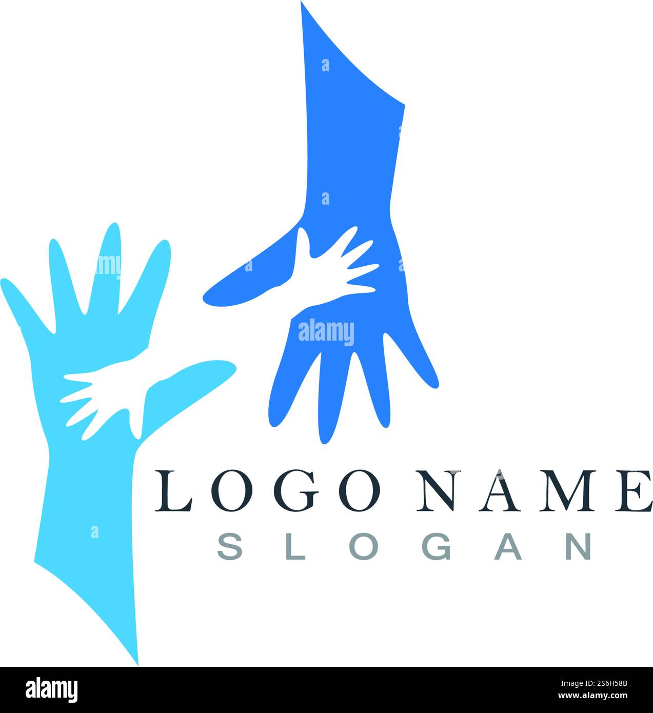 Hand help logo symbol Stock Vector Image & Art - Alamy