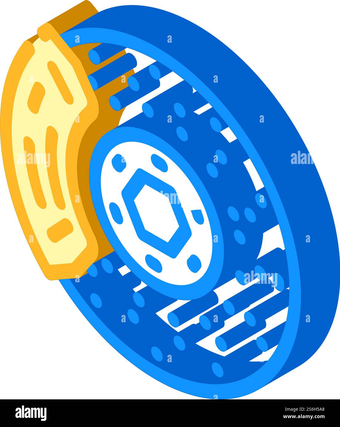 brake disk car isometric icon vector. brake disk car sign. isolated ...
