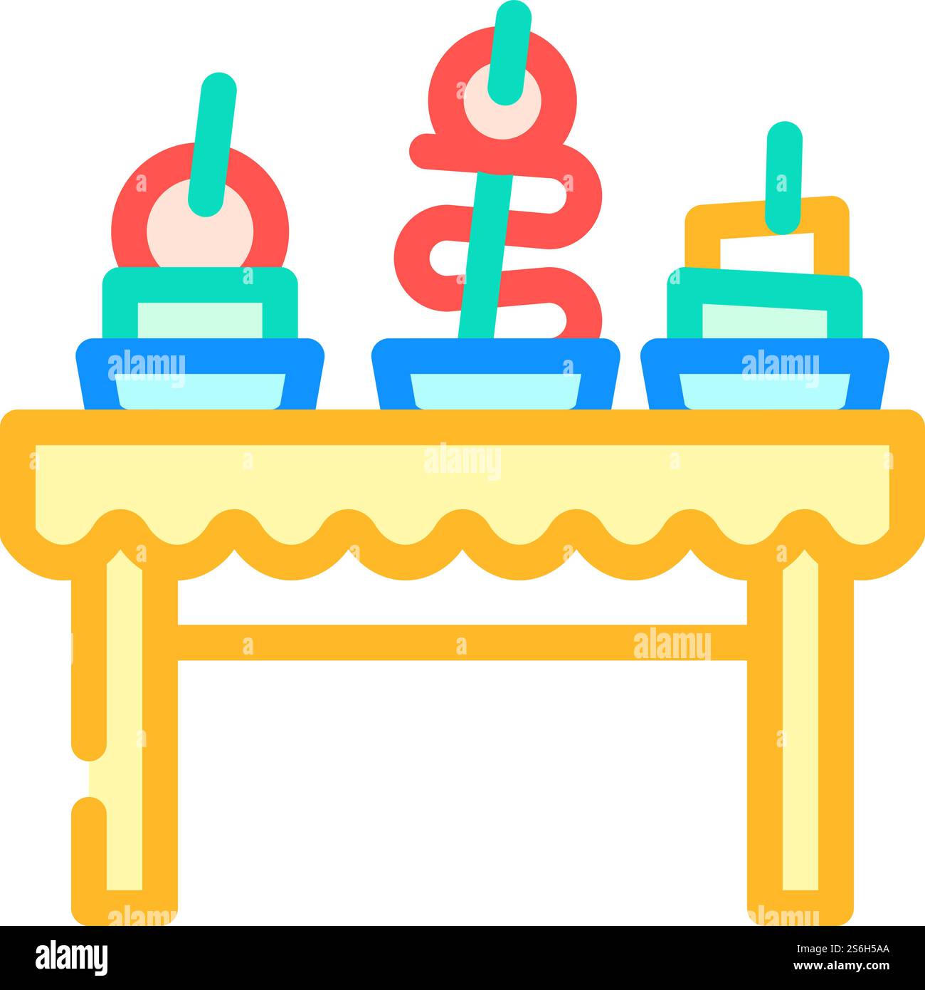 snacks buffet color icon vector. snacks buffet sign. isolated symbol ...