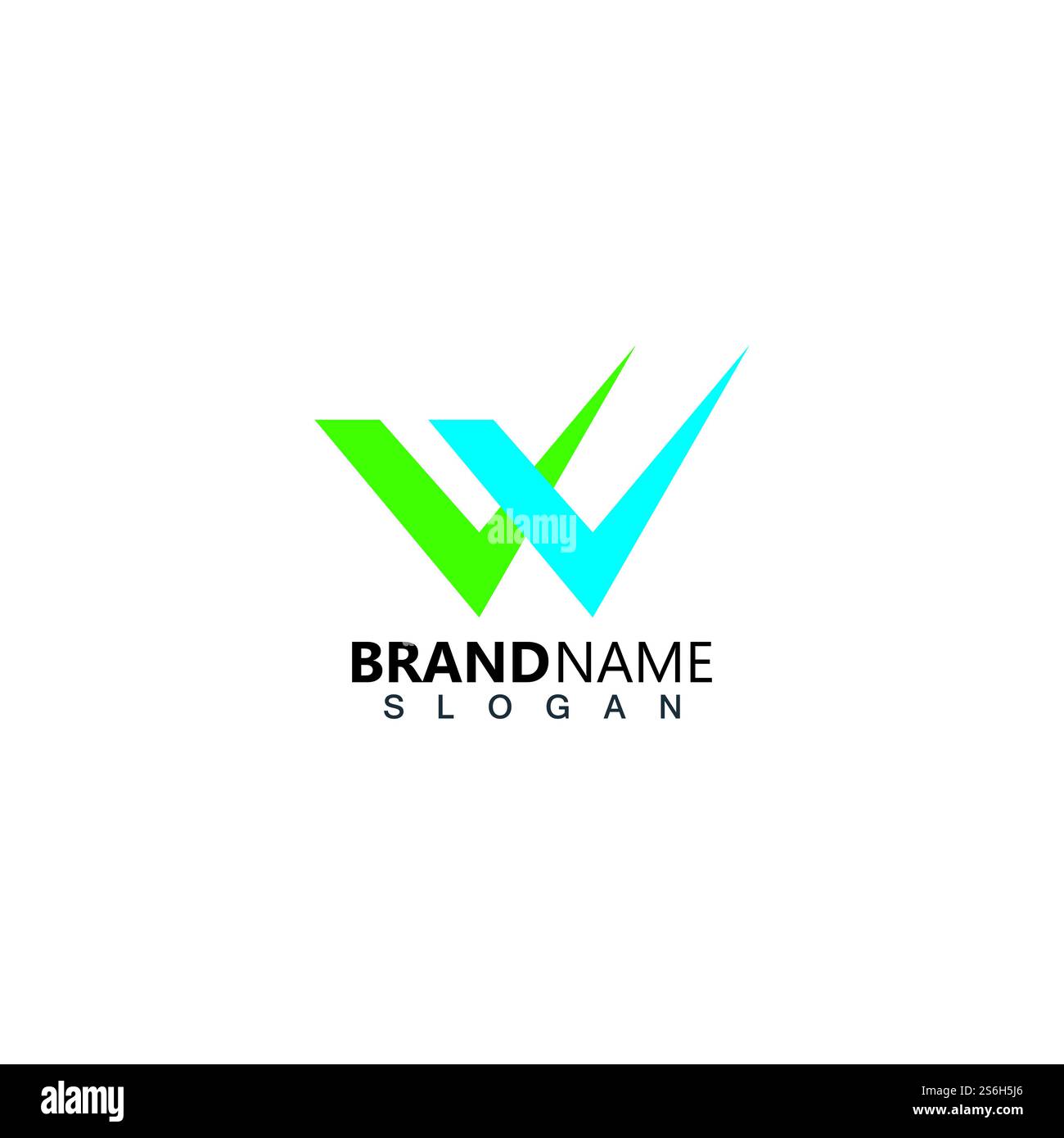 Letter W, Check Logo Design Template Stock Vector Image & Art - Alamy