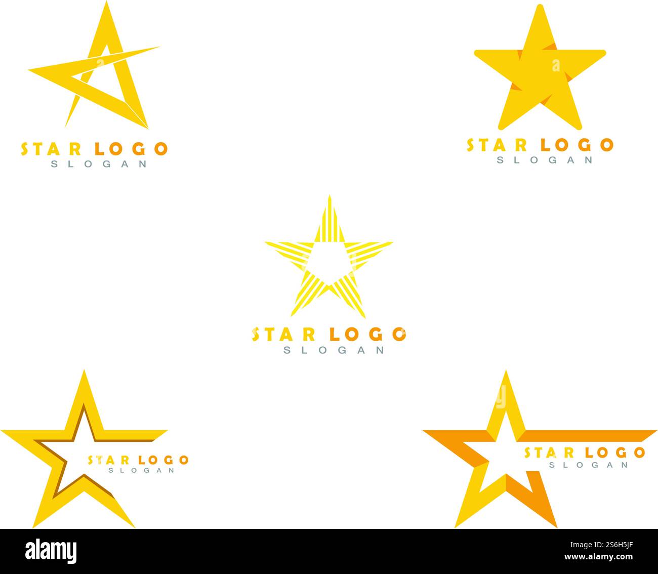 Gold star logo illustration design Stock Vector Image & Art - Alamy