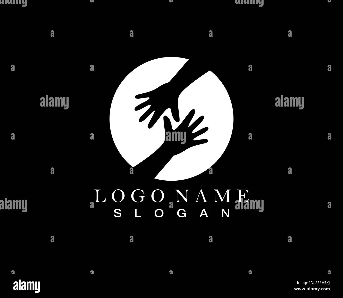 Handshake Teamwork Hands Logo vector Stock Vector Image & Art - Alamy