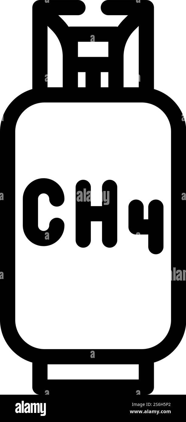 methane biogas line icon vector. methane biogas sign. isolated contour ...