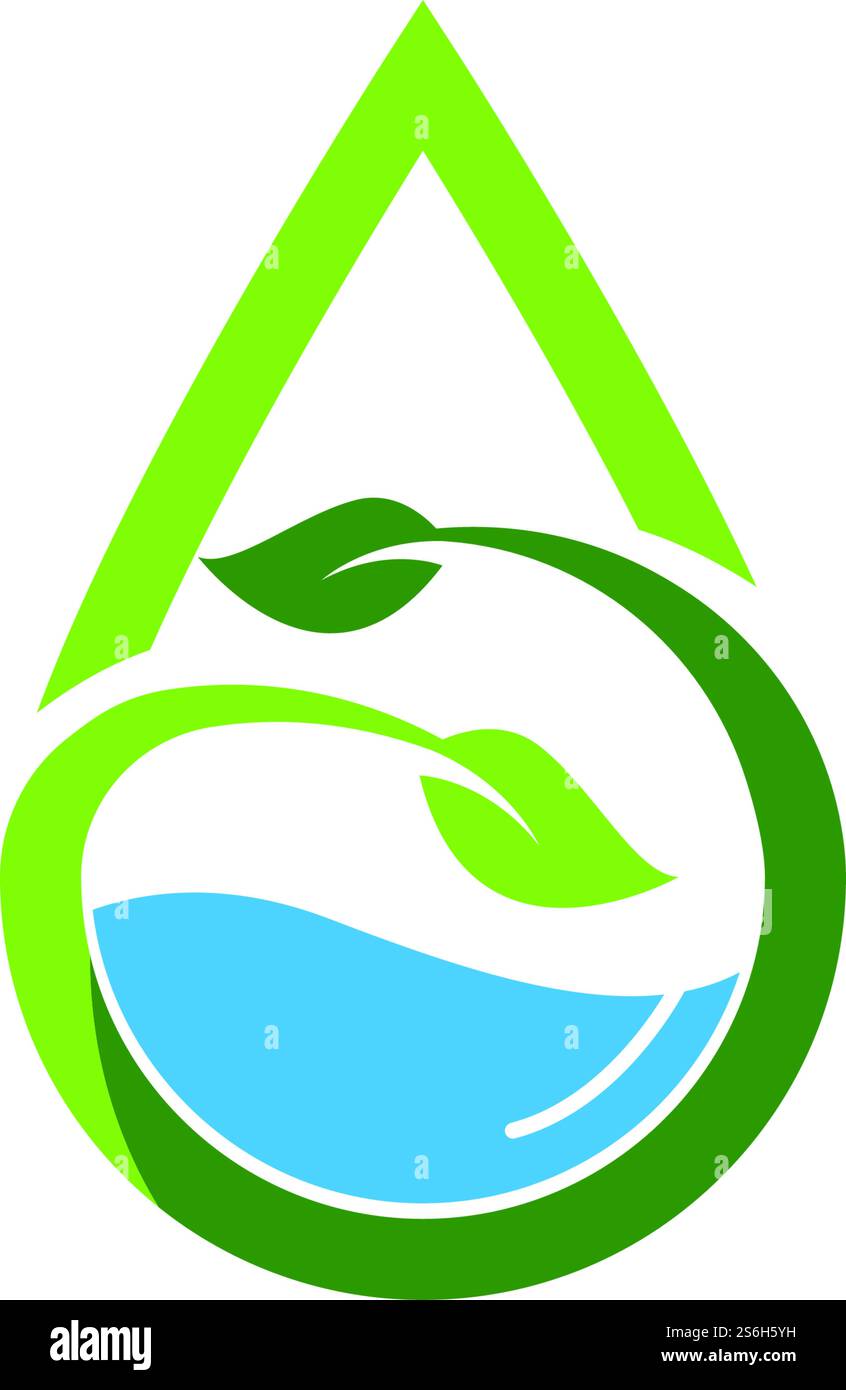 Natural water leaf logo and symbol template Stock Vector Image & Art ...