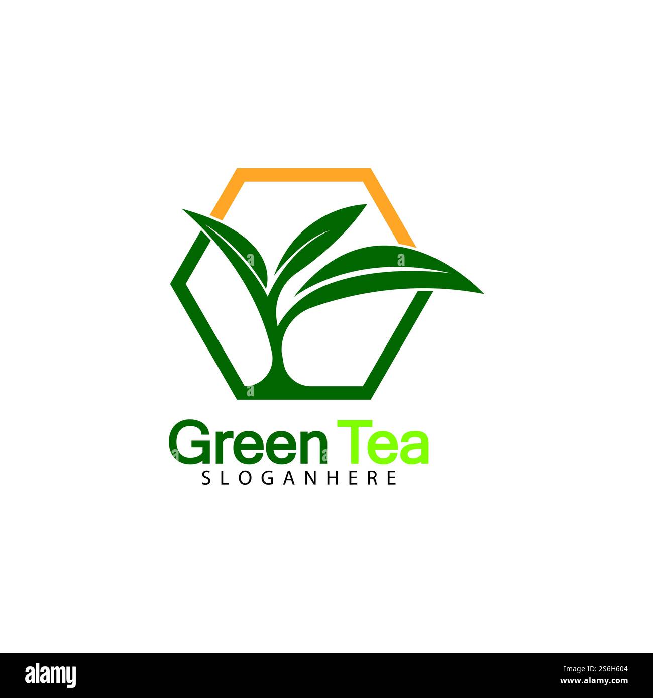 Green tea leaf logo vector icon illustration design isolated on white ...