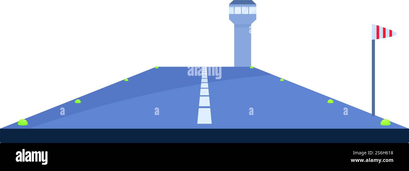 Airport runway icon. Cartoon of airport runway vector icon for web ...