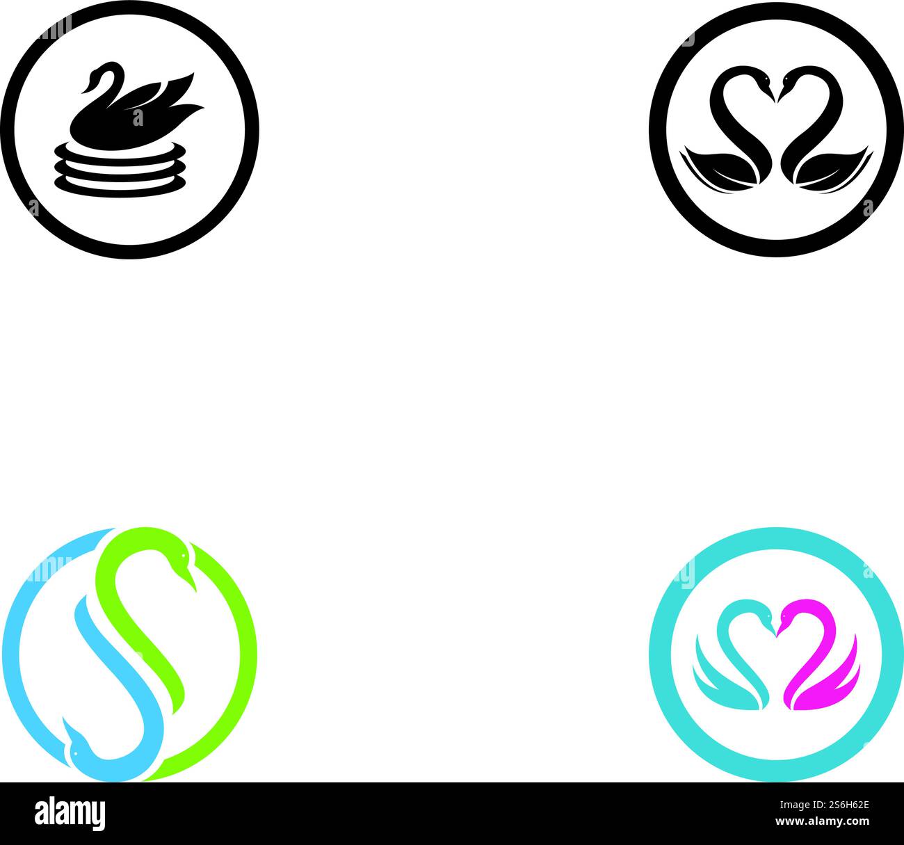 Swan logo and symbol vector Stock Vector Image & Art - Alamy