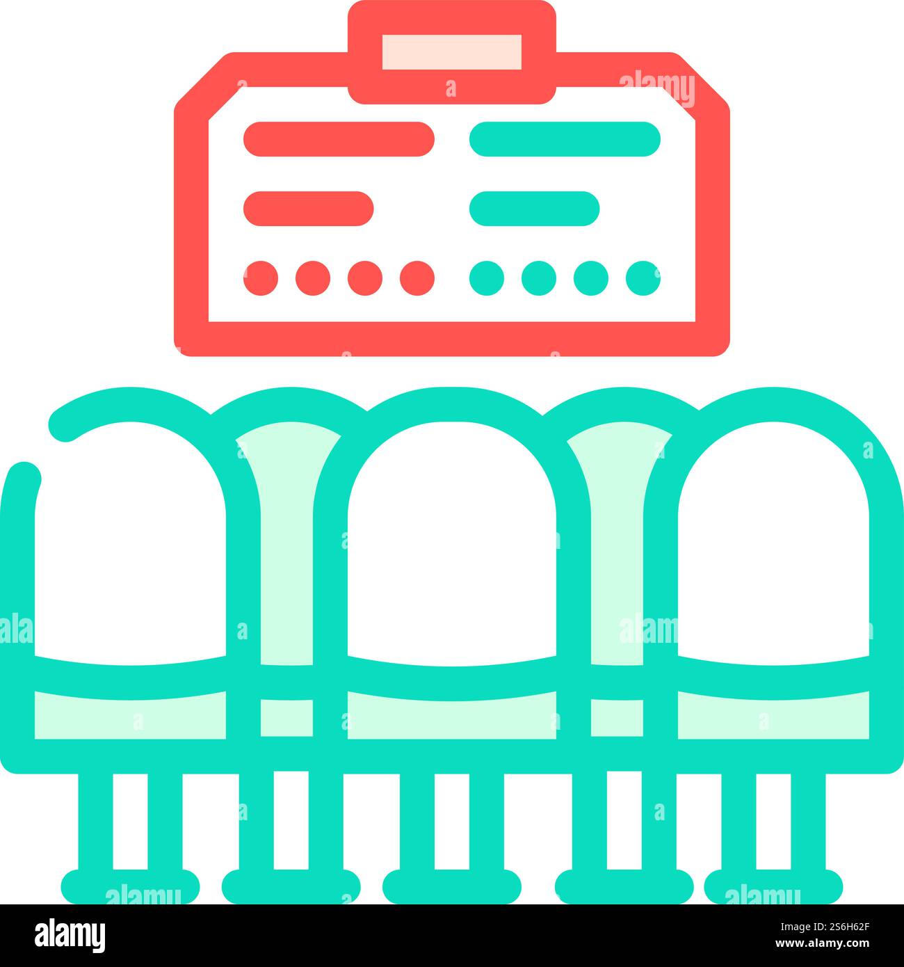 waiting hall railway station color icon vector. waiting hall railway ...