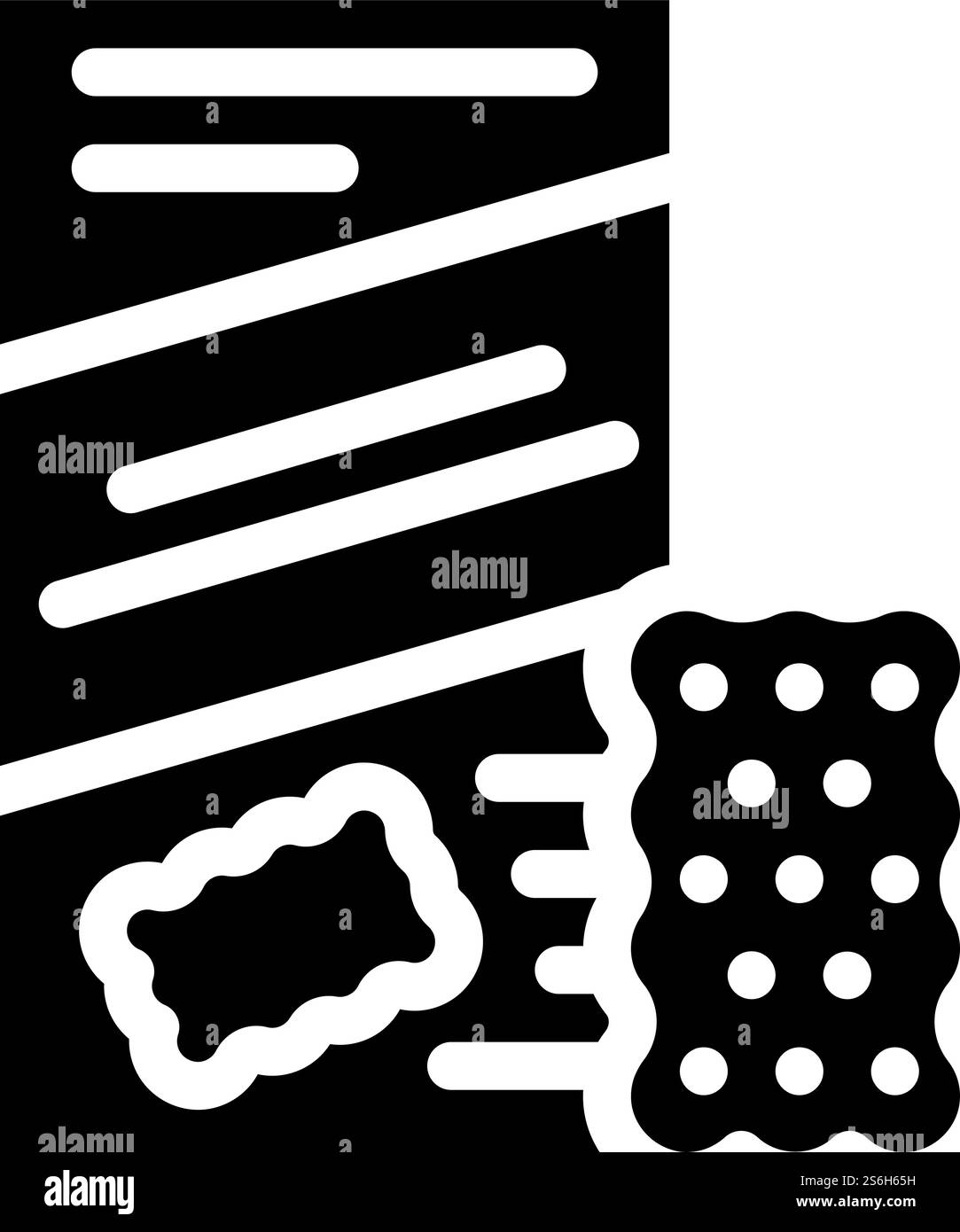 cookies snack glyph icon vector. cookies snack sign. isolated contour ...