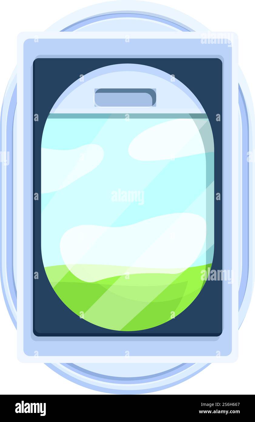 Plane window icon. Cartoon of plane window vector icon for web design ...