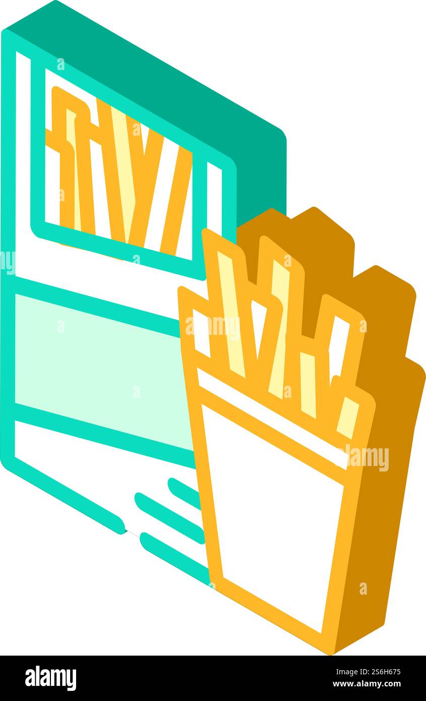 straws snack isometric icon vector. straws snack sign. isolated symbol ...