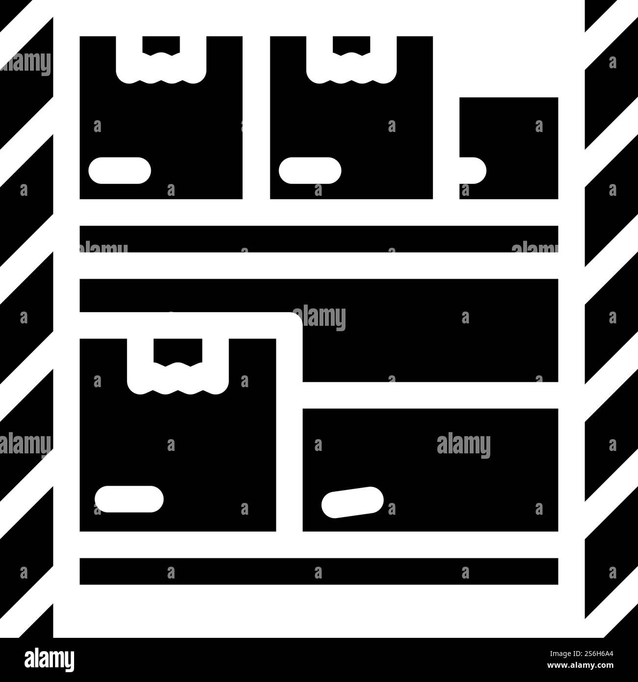 warehouse shelves wholesale glyph icon vector. warehouse shelves ...