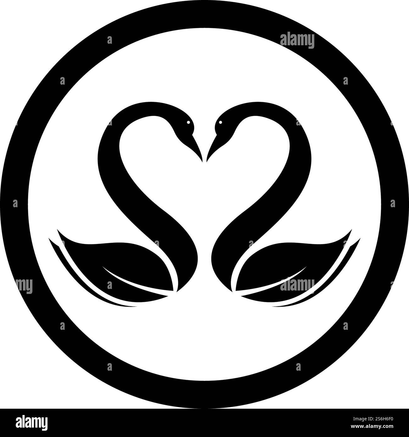 Swan logo and symbol vector Stock Vector Image & Art - Alamy