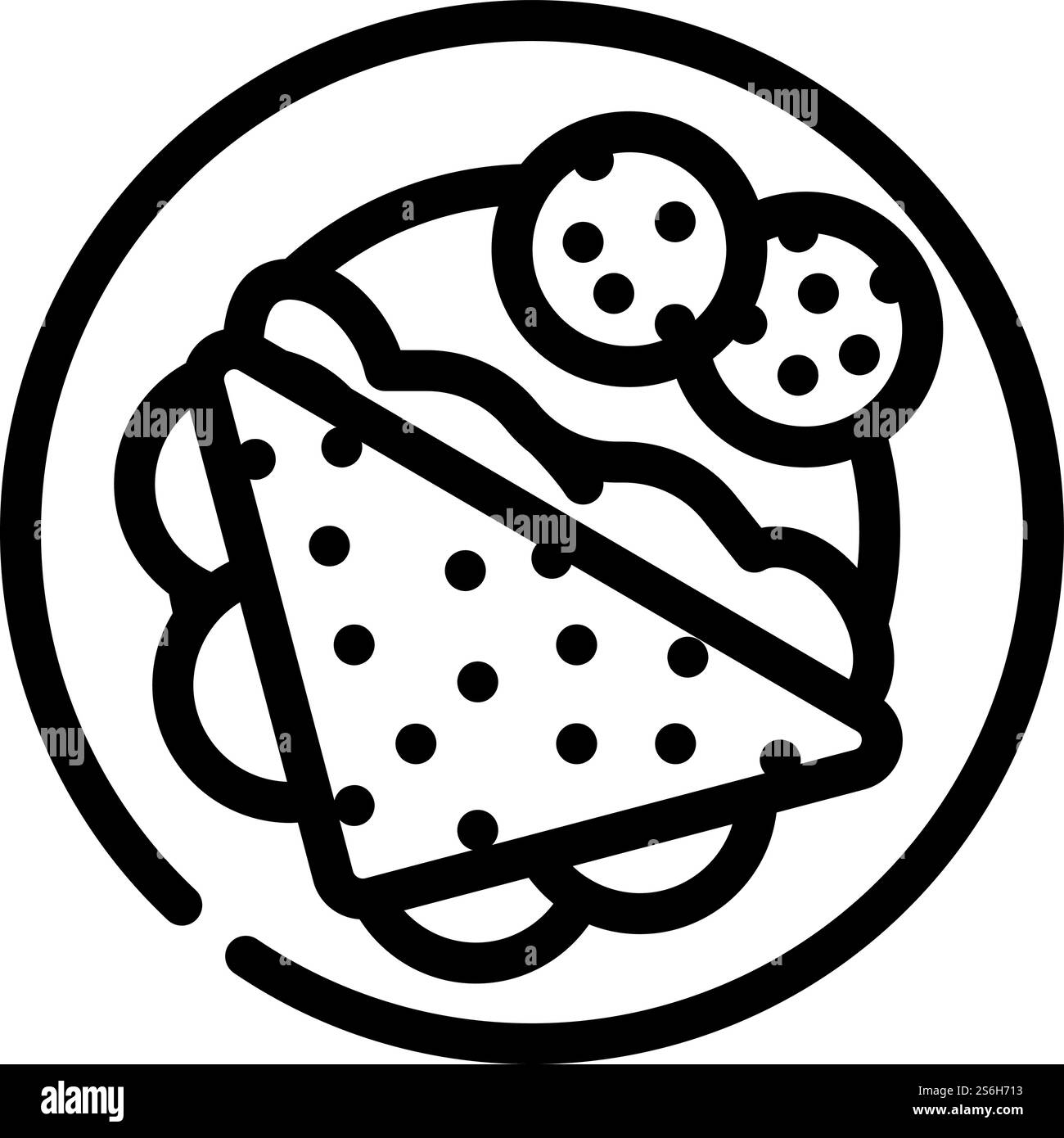breakfast meal line icon vector. breakfast meal sign. isolated contour ...