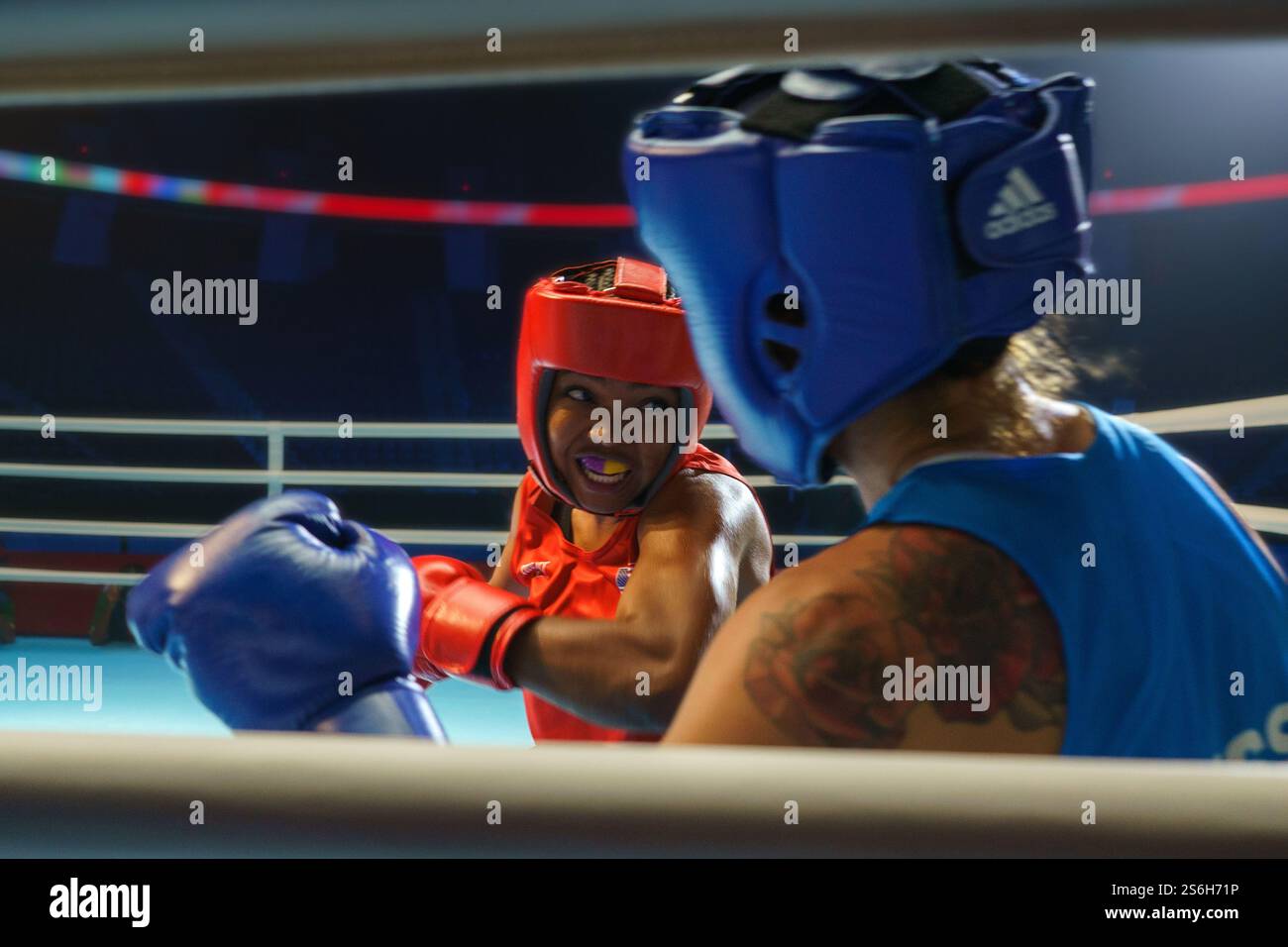 The Fire Inside Ryan Destiny fight scene Stock Photo - Alamy